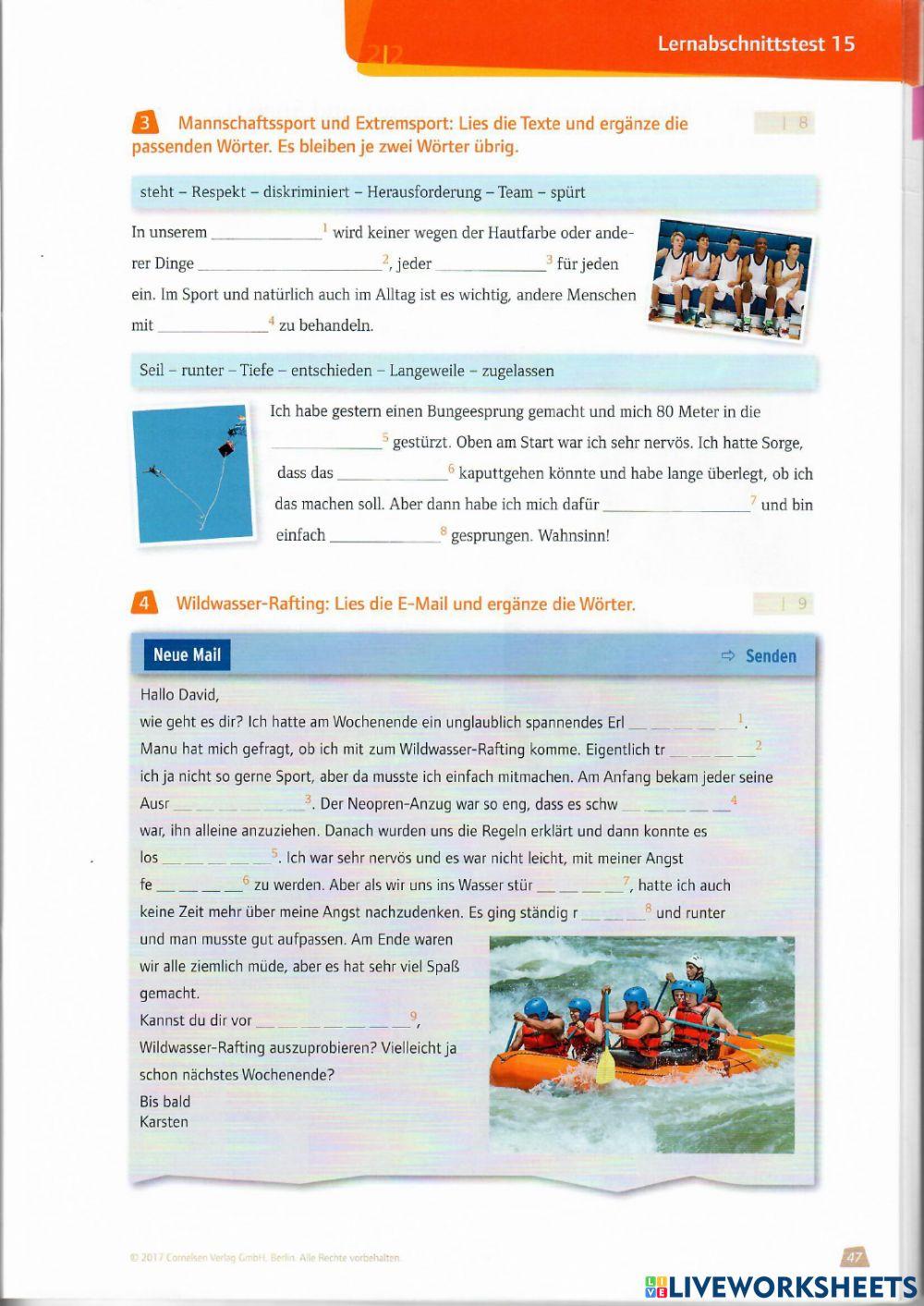 Prima Plus B1.2 Lektion 15 online exercise for | Live Worksheets