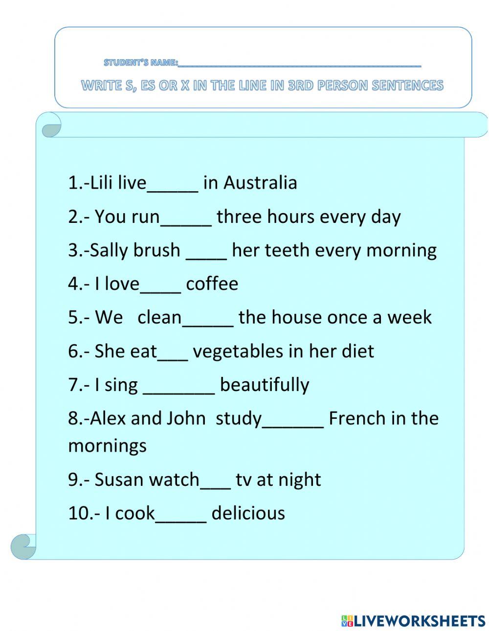 1659682 | Simple present tense affirmative | MELINA