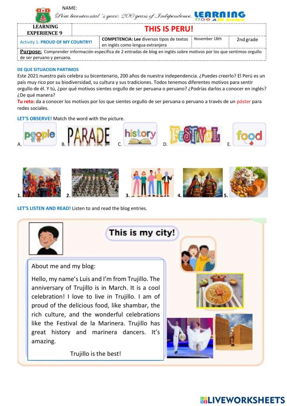 This is peru | Free Interactive Worksheets | 1660148