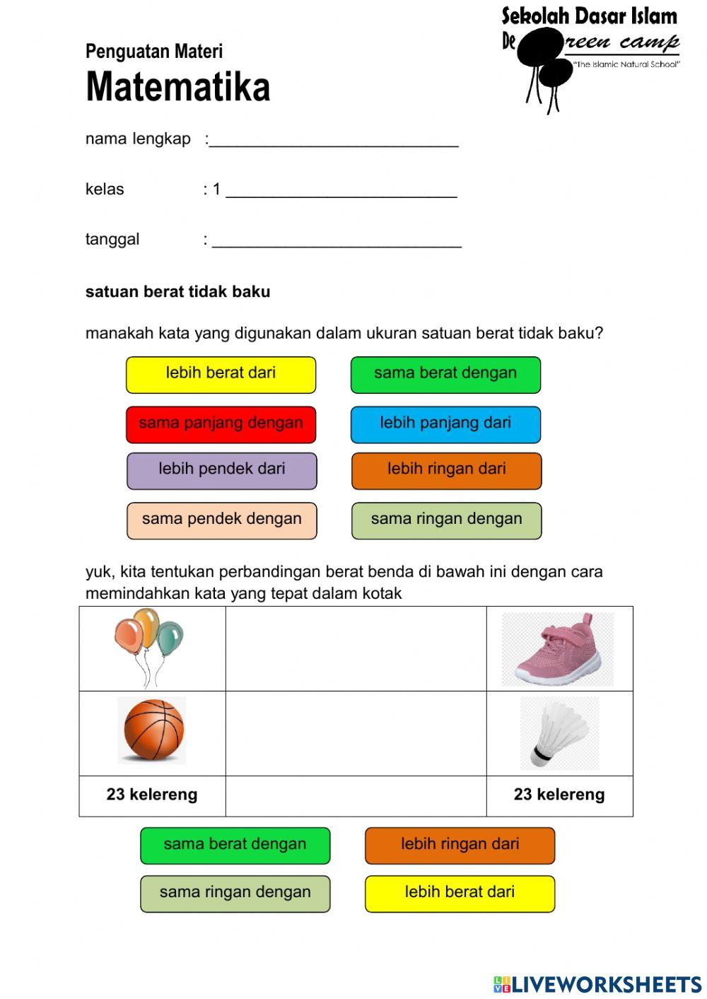 5245955 | Review Matematika Satuan Panjang dan Berat