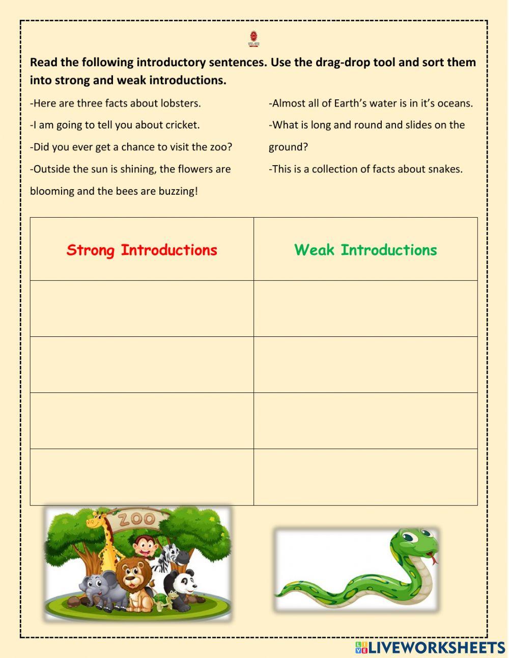 Strong and Weak… | Free Interactive Worksheets | 1660009