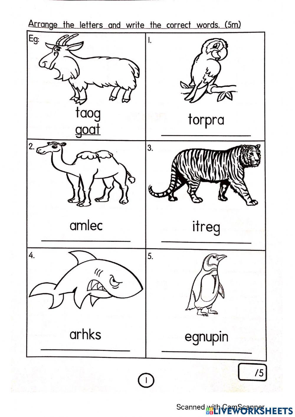 English Year 2 online exercise for | Live Worksheets