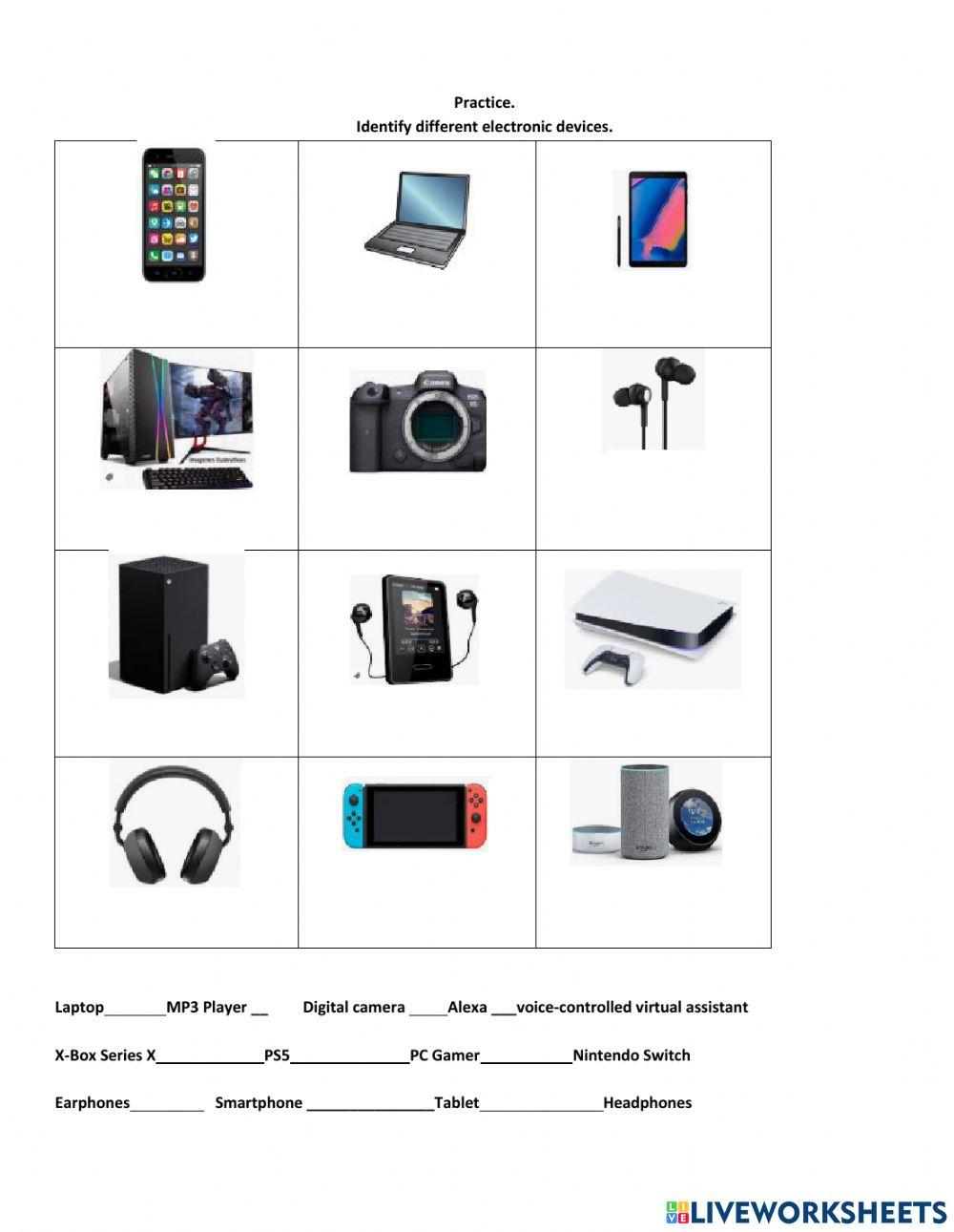 Practice Electronic devices. 5th grade online exercise for | Live ...