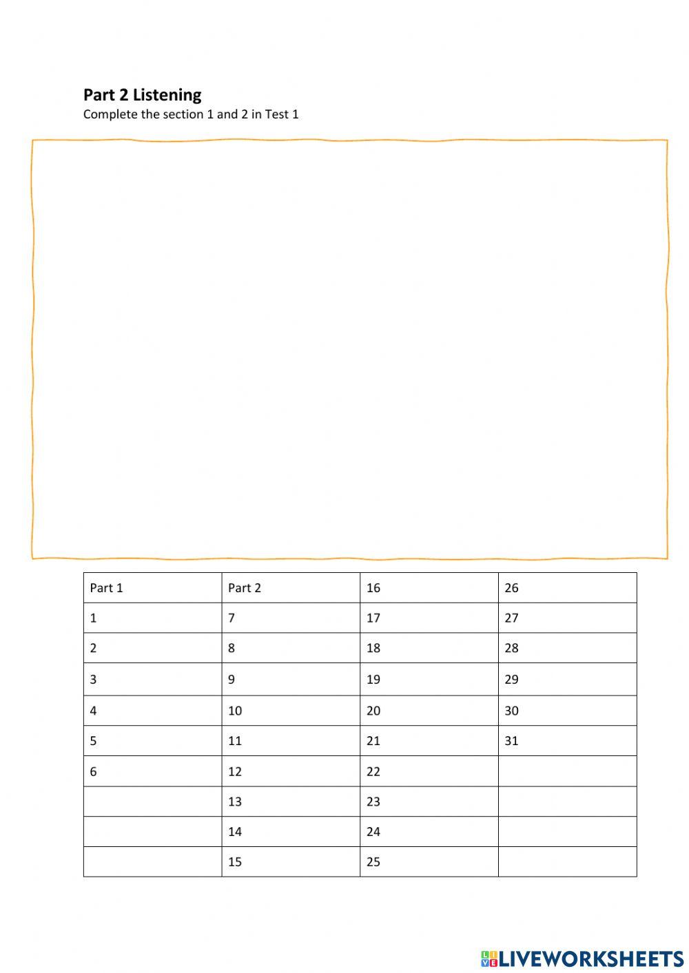 TOEIC Part 2 Lesson 3 Weekly Practice worksheet | Live Worksheets