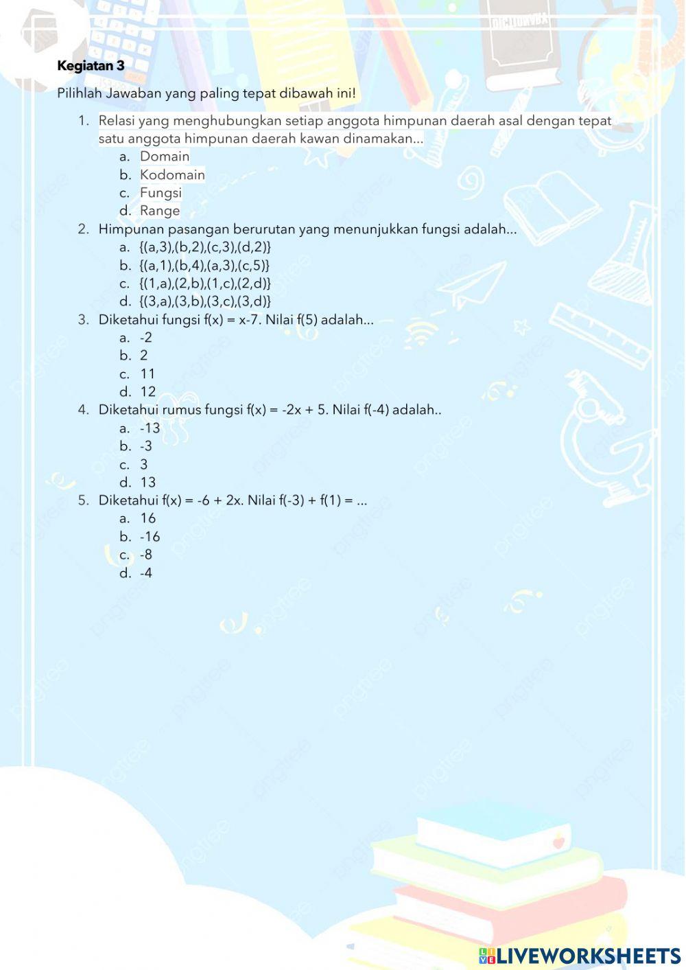 LKPD FUngsi | Free Interactive Worksheets | 2595858