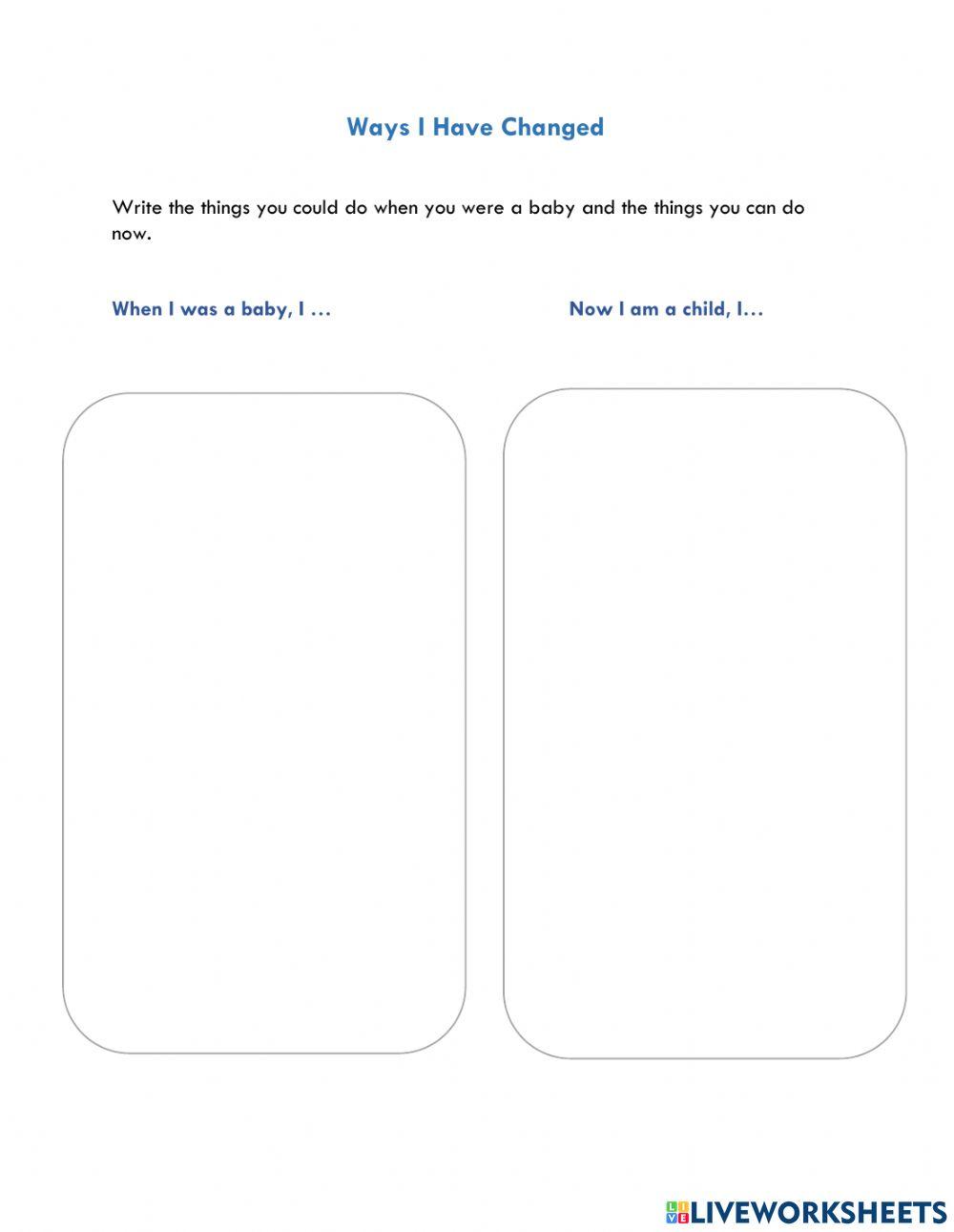 Growing and Changing online exercise for | Live Worksheets