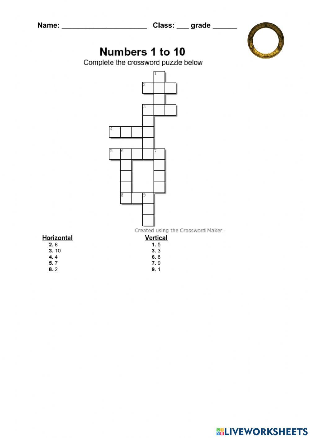 Numbers (1-20) - lvl 2 worksheet | Live Worksheets