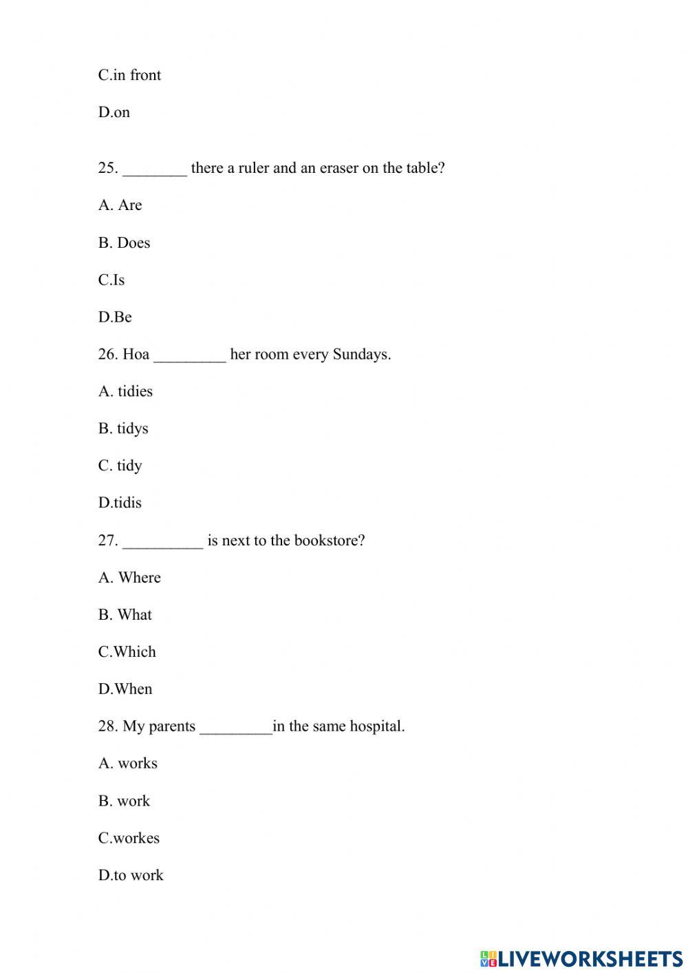 Write free online activity | Live Worksheets