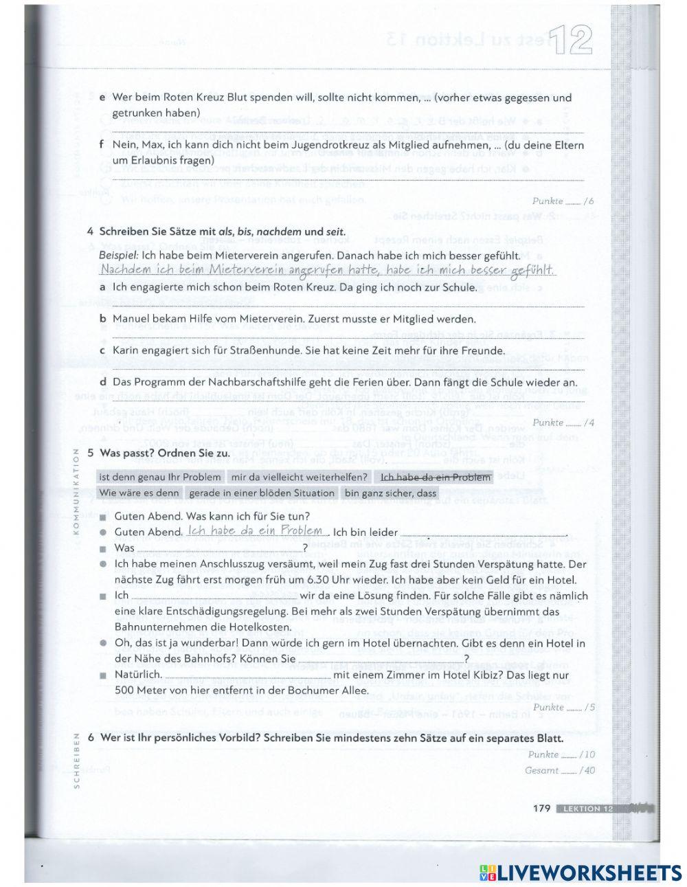 Schritte B1.2 (Test zur Lektion 12) | Marijka | Live