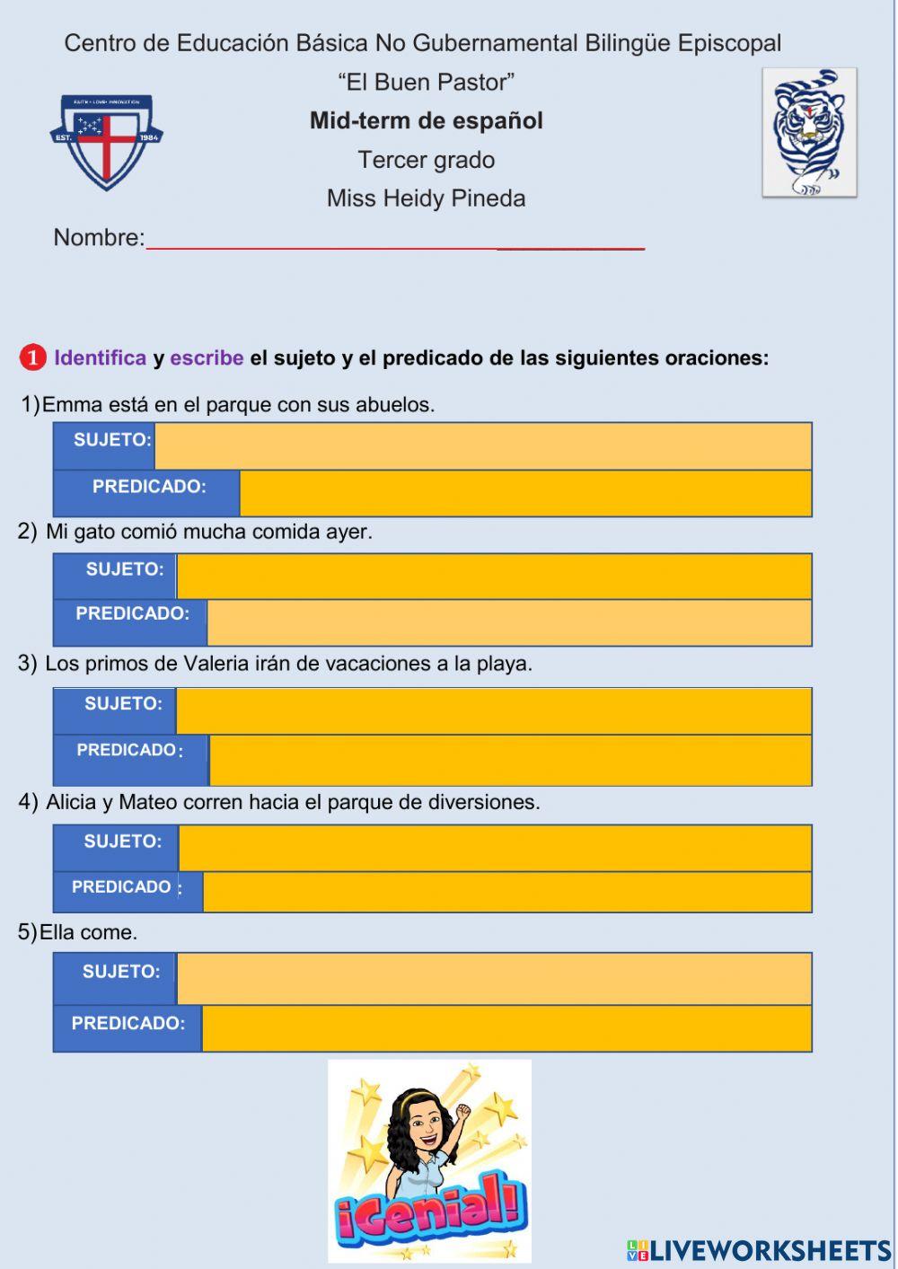 Midterm de II P… | Free Interactive Worksheets | 4203415