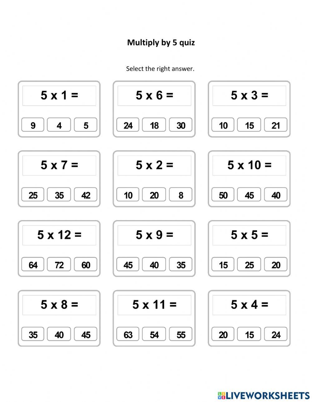 3994107 | Multiplication Table 4 and 5 | HARTINI BINTI
