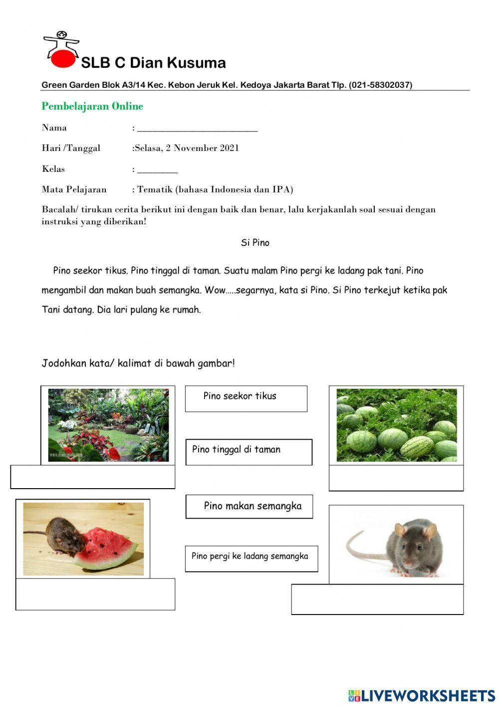 Dongeng interactive exercise | Live Worksheets