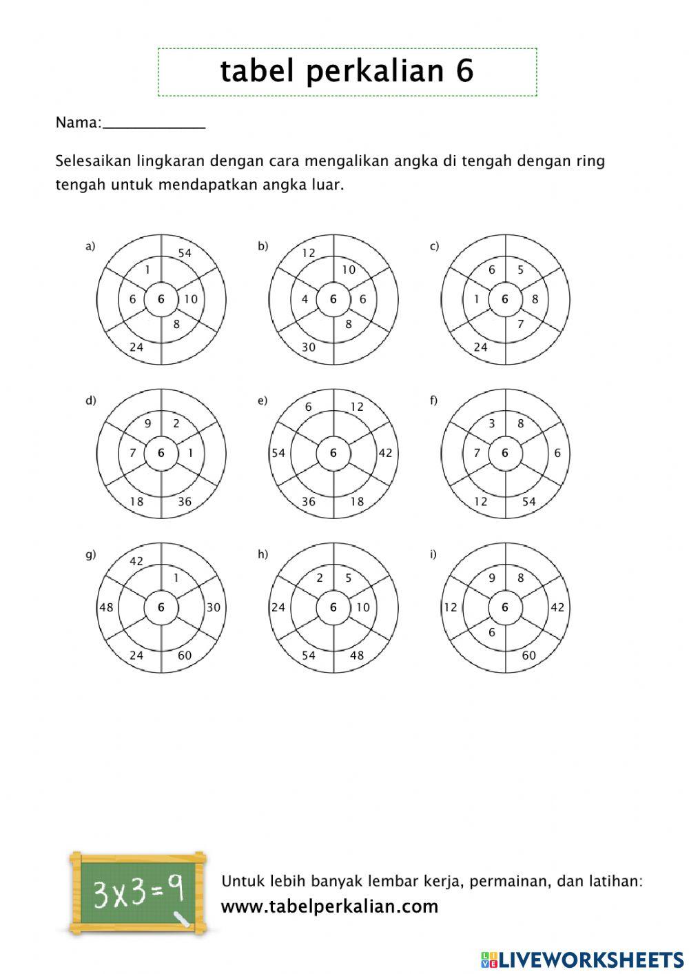Pengayaan Kelas 6 worksheet | Live Worksheets