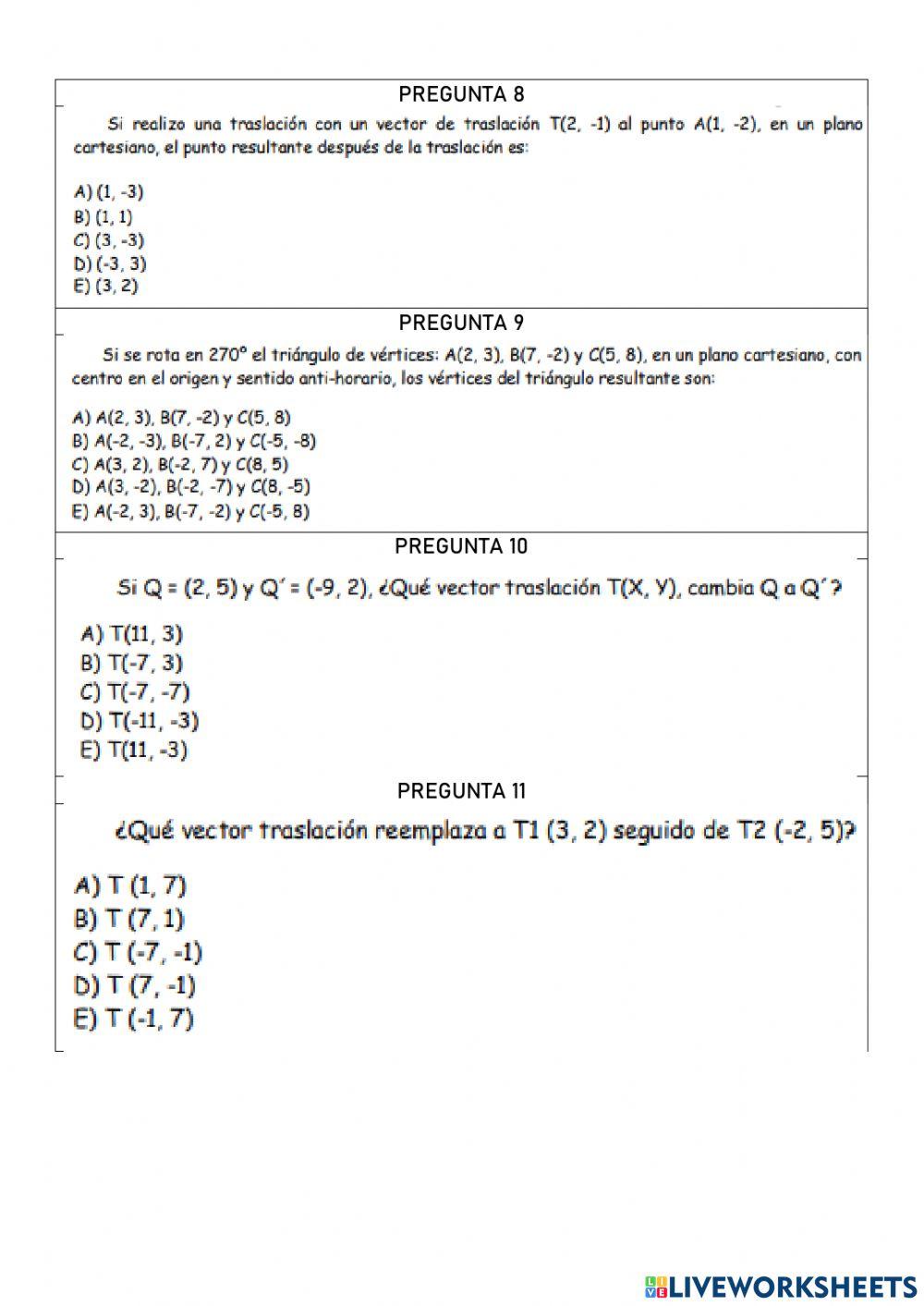Traslacion y rotacion en el plano 1594476 | SINDY