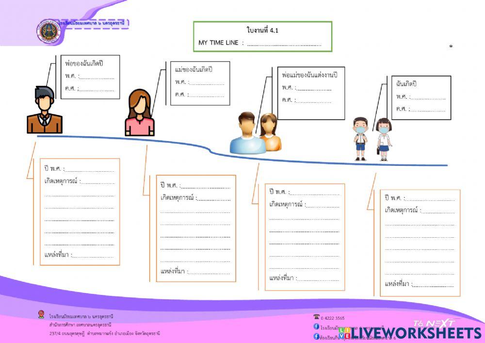 My Time line worksheet | Live Worksheets