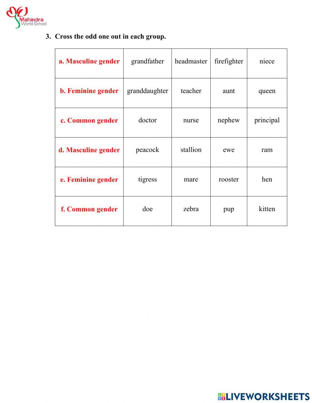 Grammar Collective Noun worksheet for Grade 3 3470241 | B
