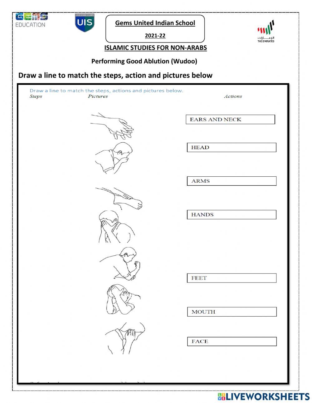 GRADE 2 PERFORMING GOOD ABLUTION M.A online exercise for | Live Worksheets