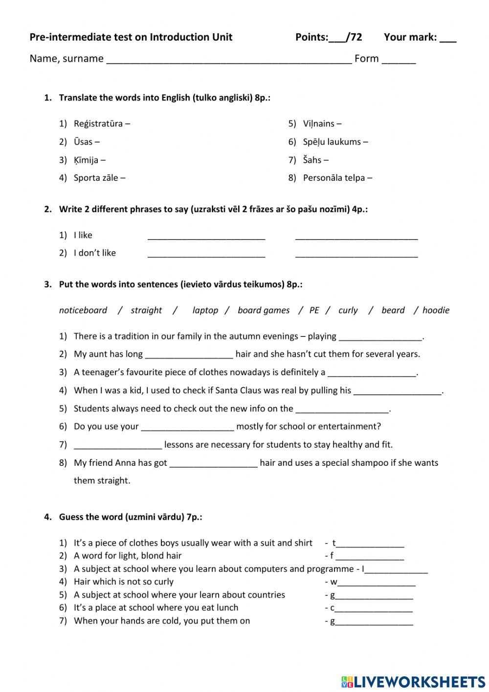 Introduction Test 1596800 | JulijaNaZarova | Live