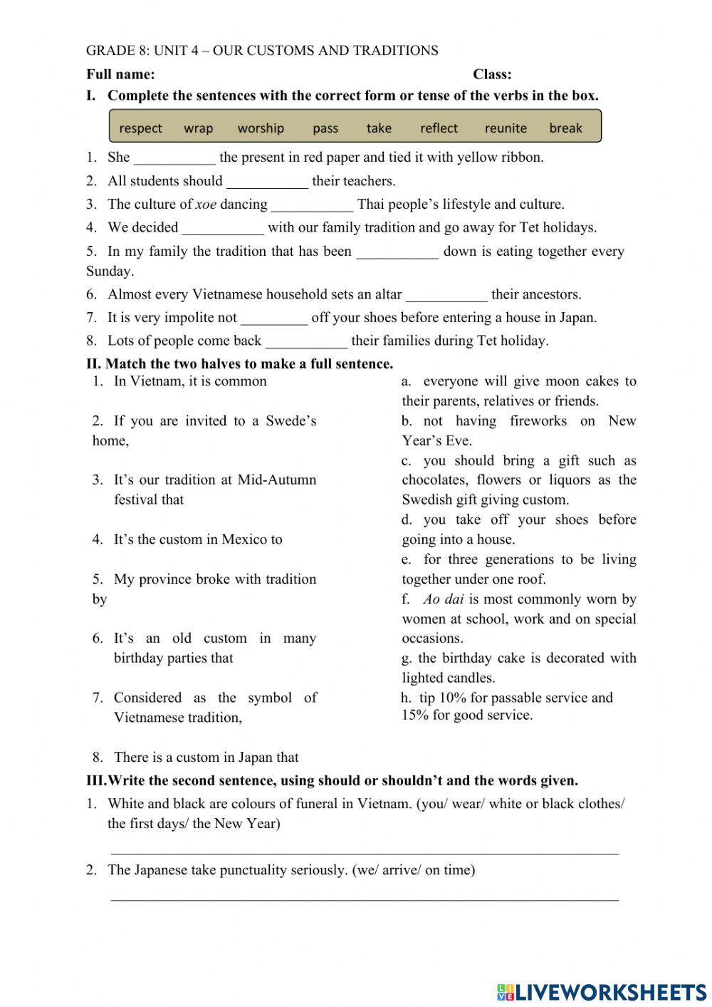 G8 - Unit 4 - HW2 worksheet | Live Worksheets