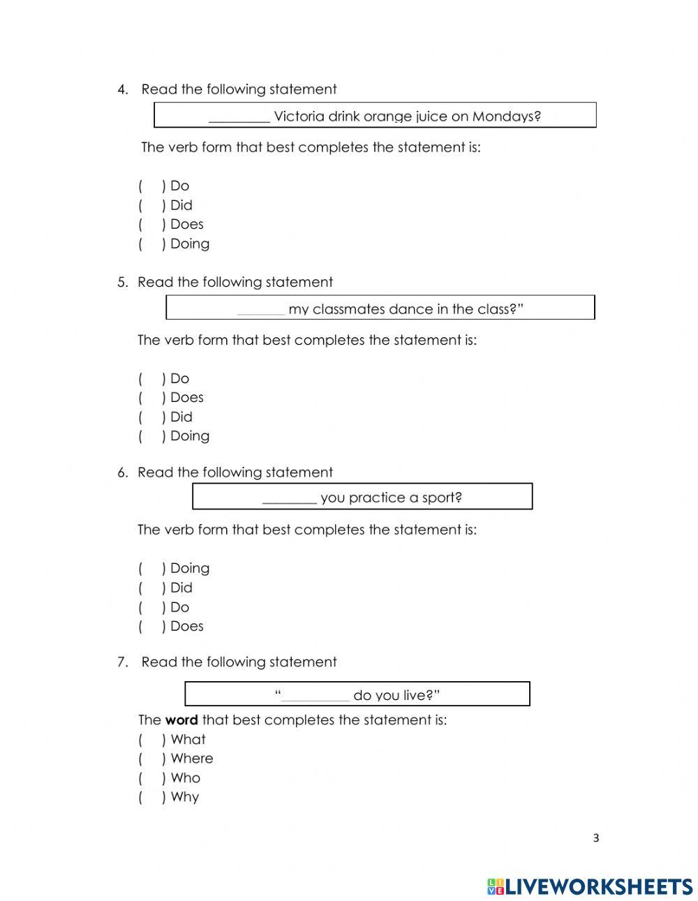 English text 4th online exercise for | Live Worksheets