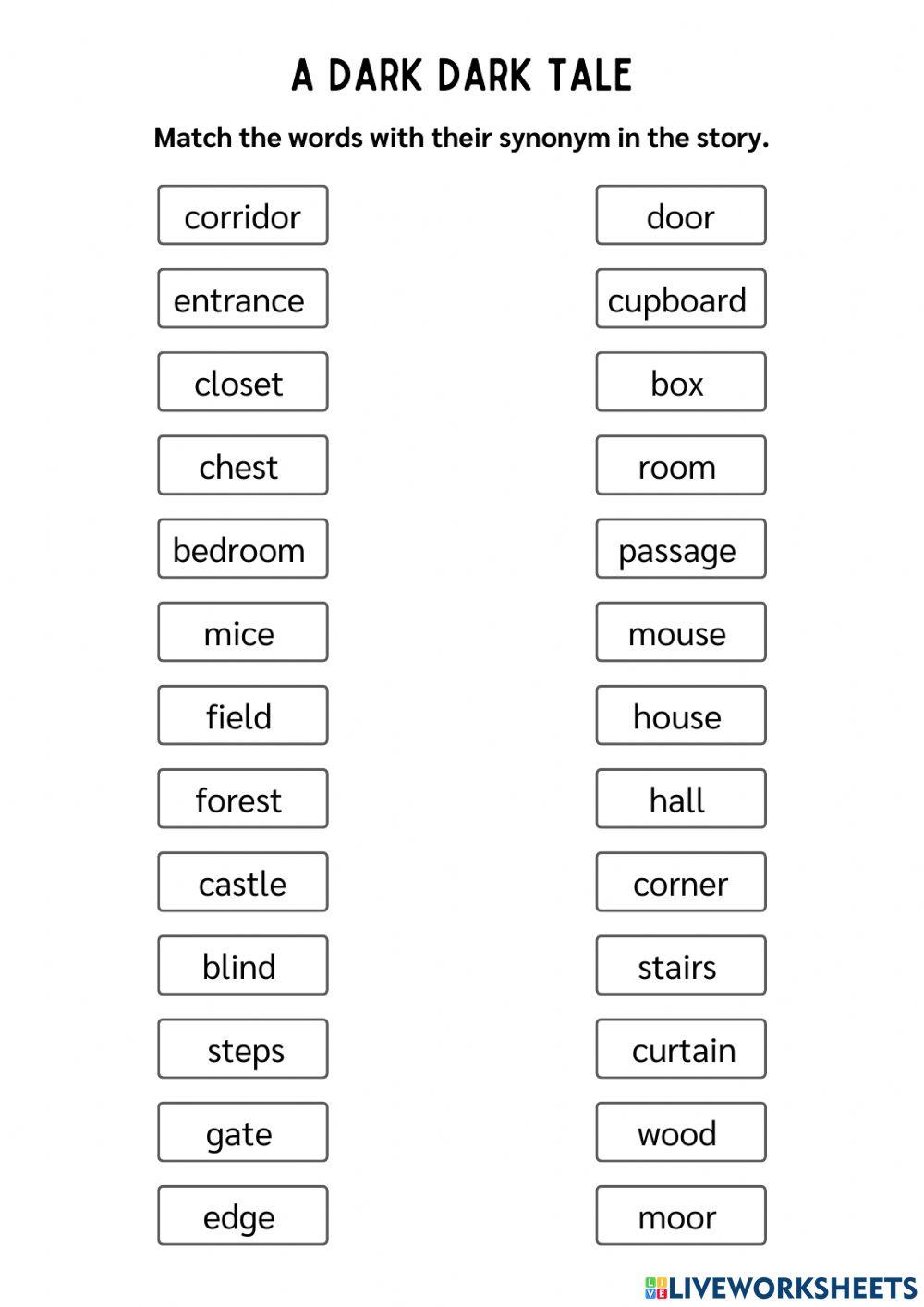 A dark dark tale Match synonyms 1597798 | cemulet | Live