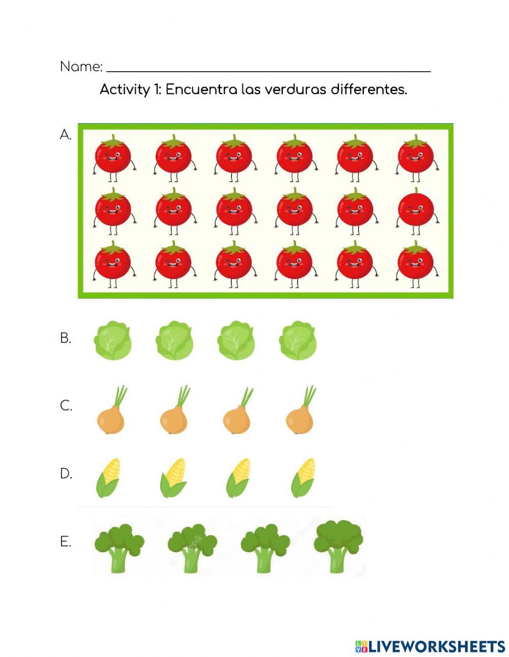 Spot the differences online exercise | Live Worksheets