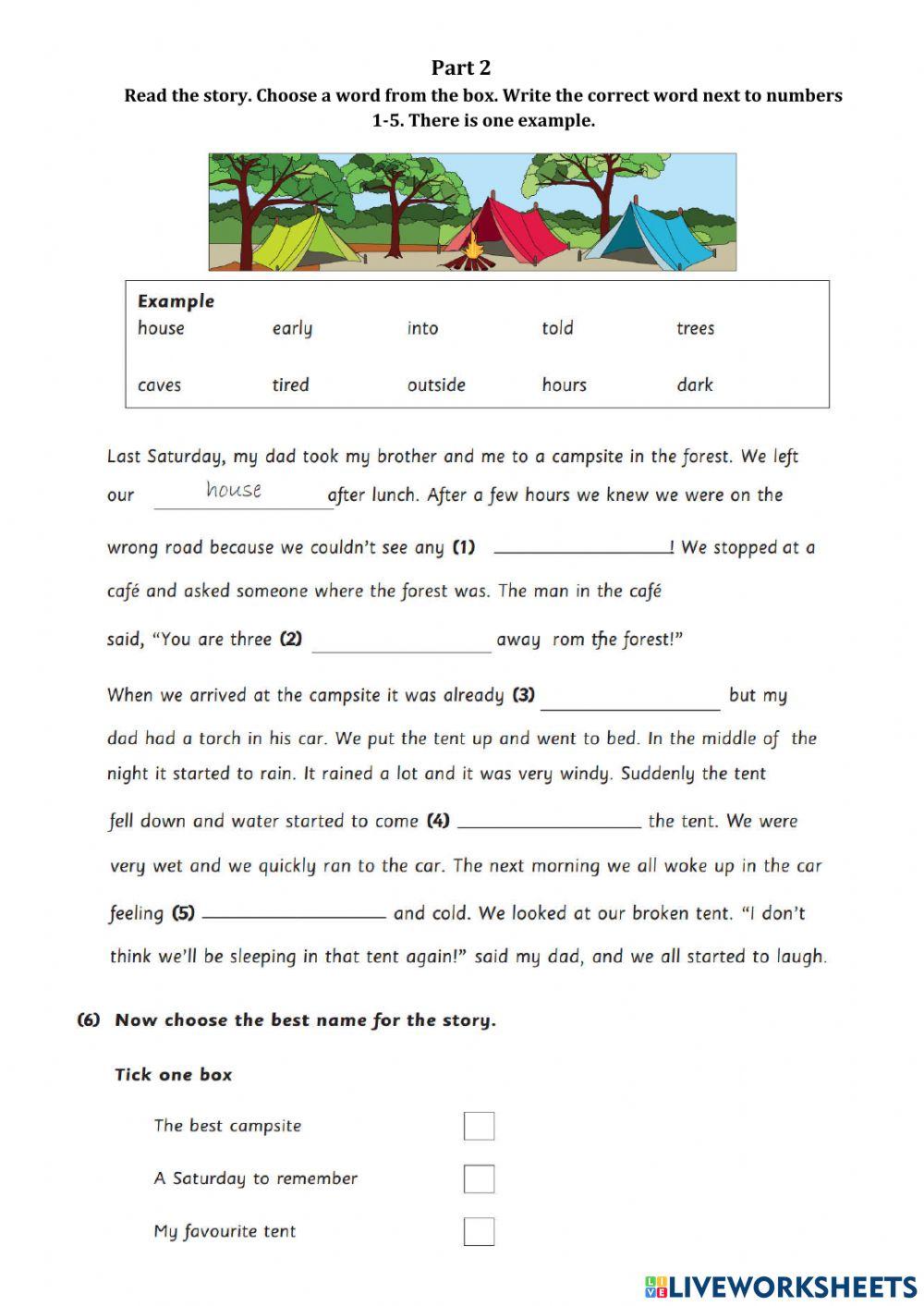GFF-Unit 4 worksheet | Live Worksheets