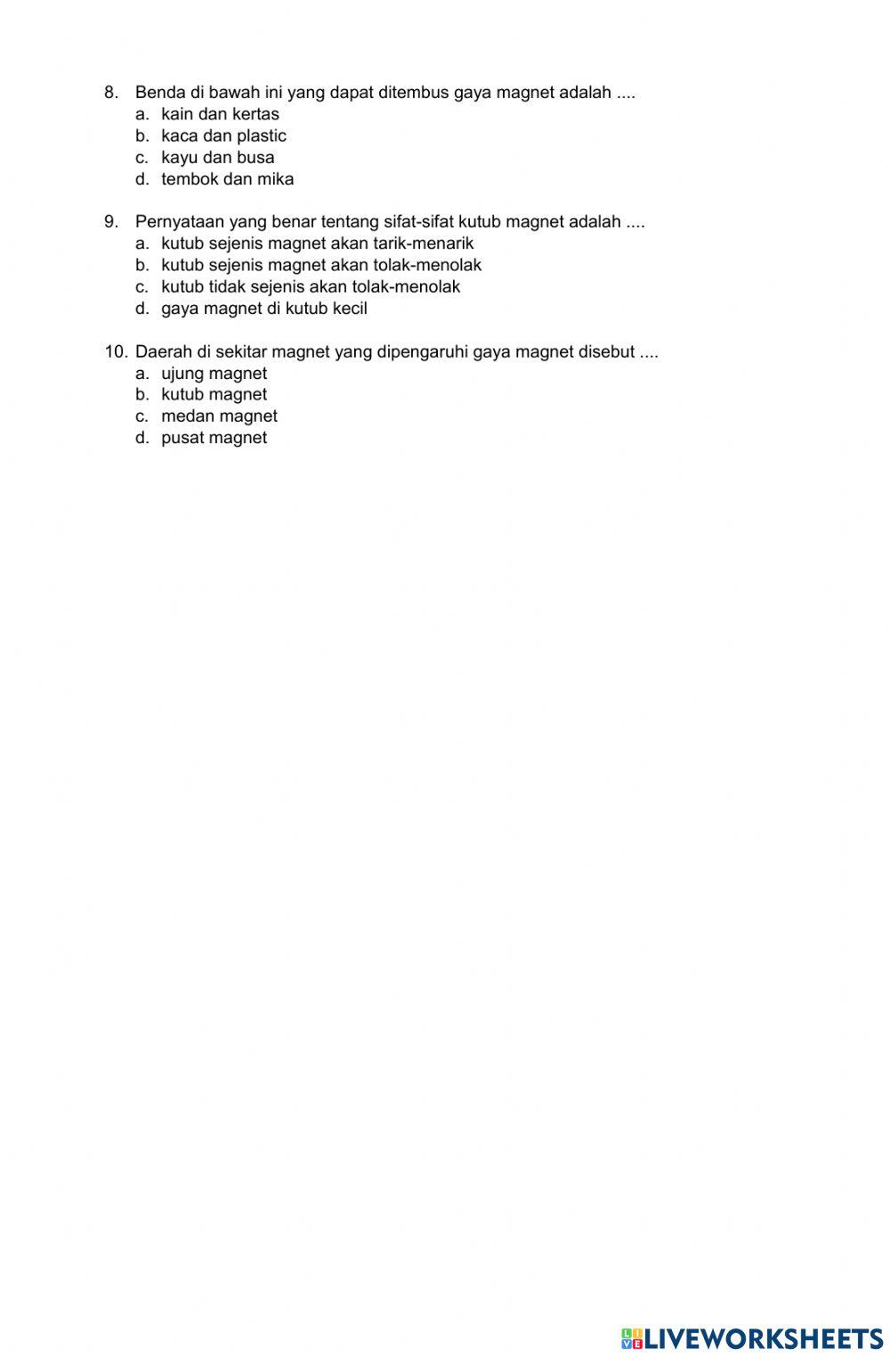 Evaluasi Tema 5 Sub 3 IPA 1662771 | Nendi Rohaendi