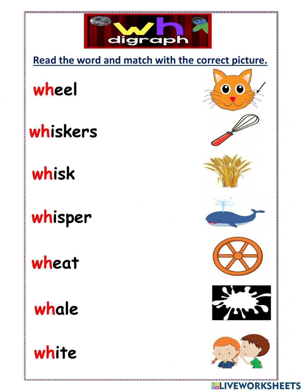 wh digraph words