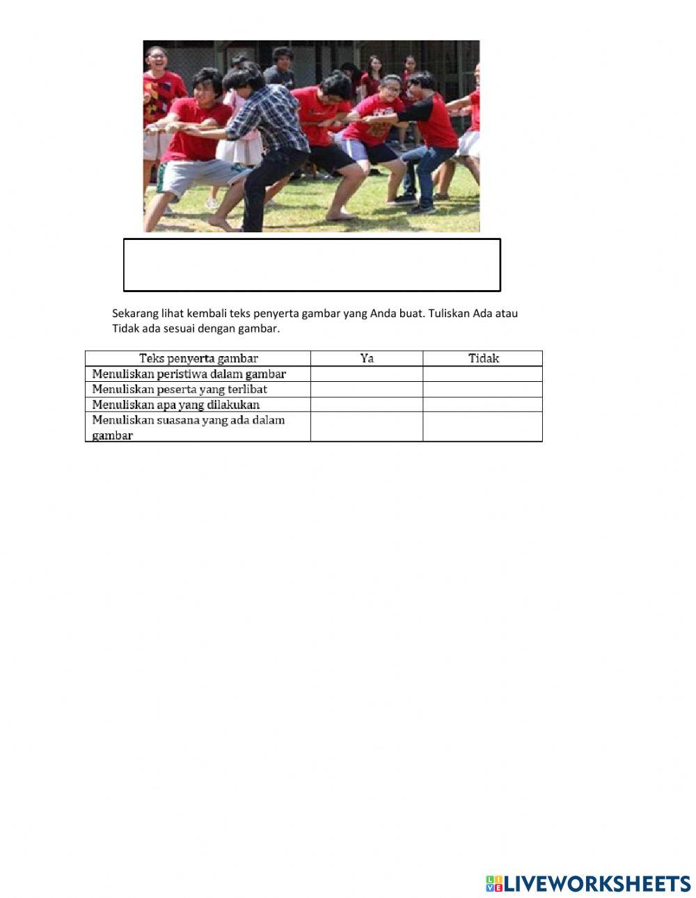 Caption: let's write worksheet | Live Worksheets