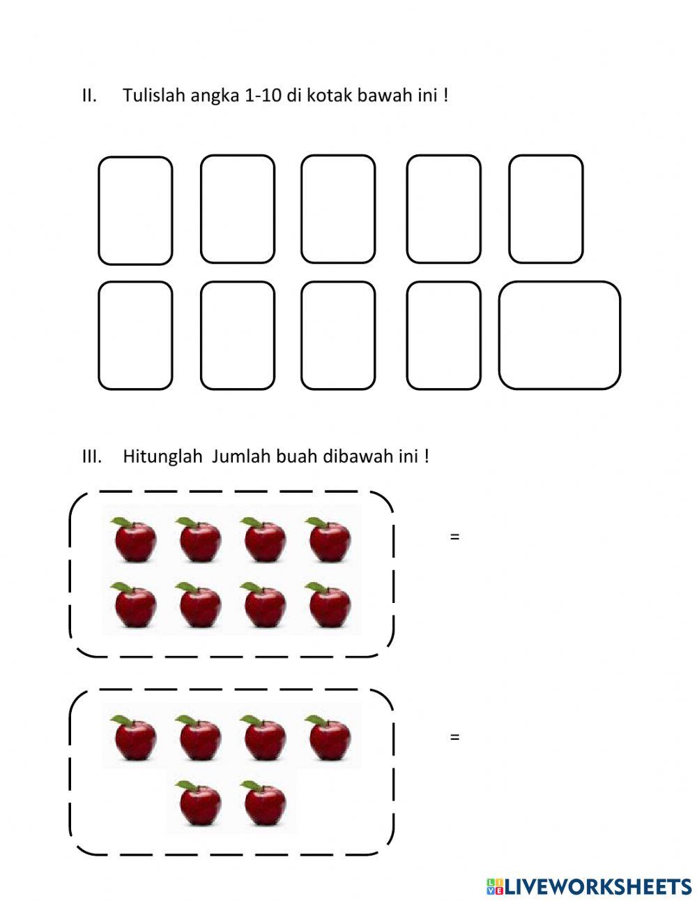 Bilangan online exercise for bilangan | Live Worksheets