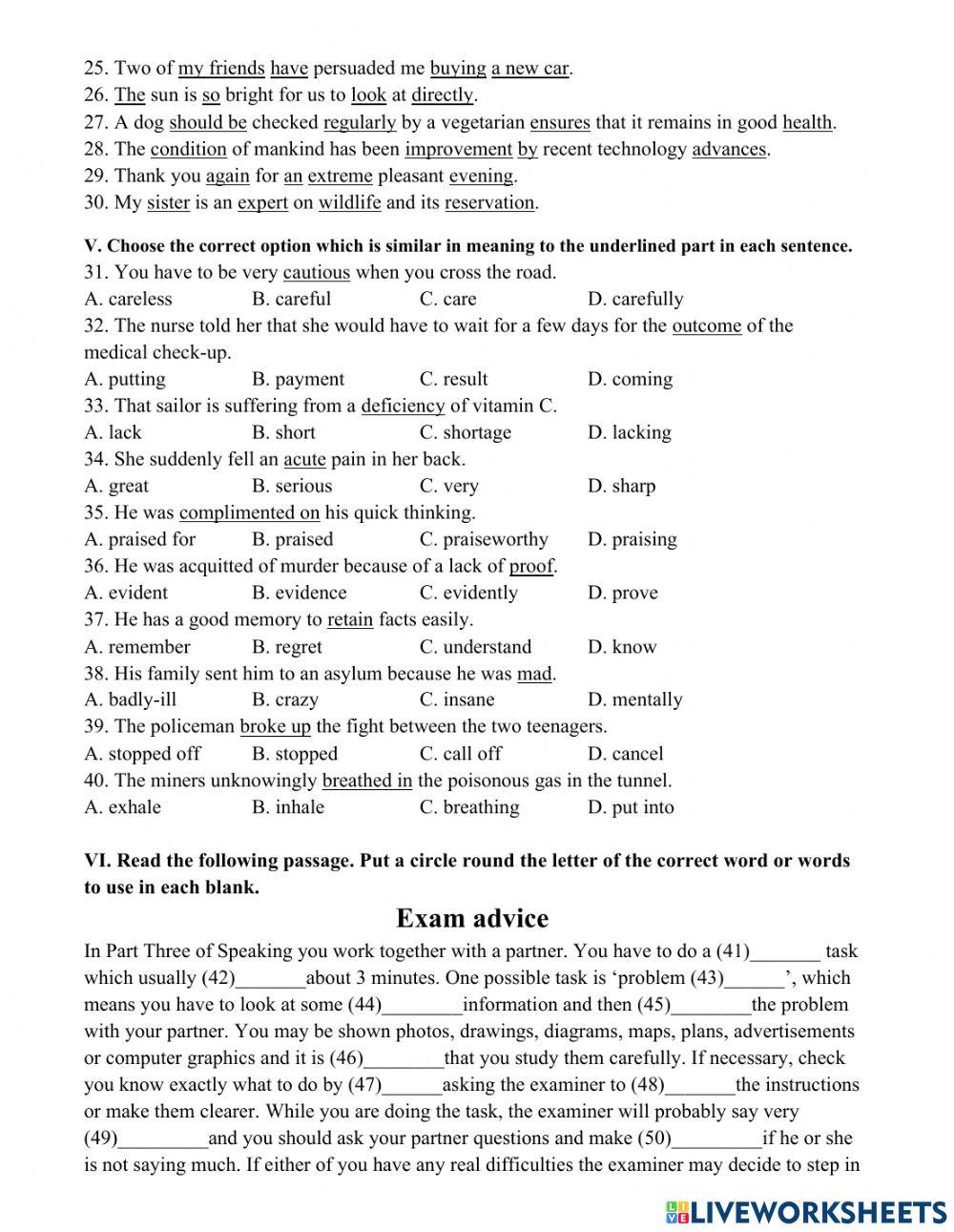 Grade 8 Practice Test 10B Online Exercise For Live Worksheets grade-8-practice-test-10b-online-exercise-for-live-worksheets