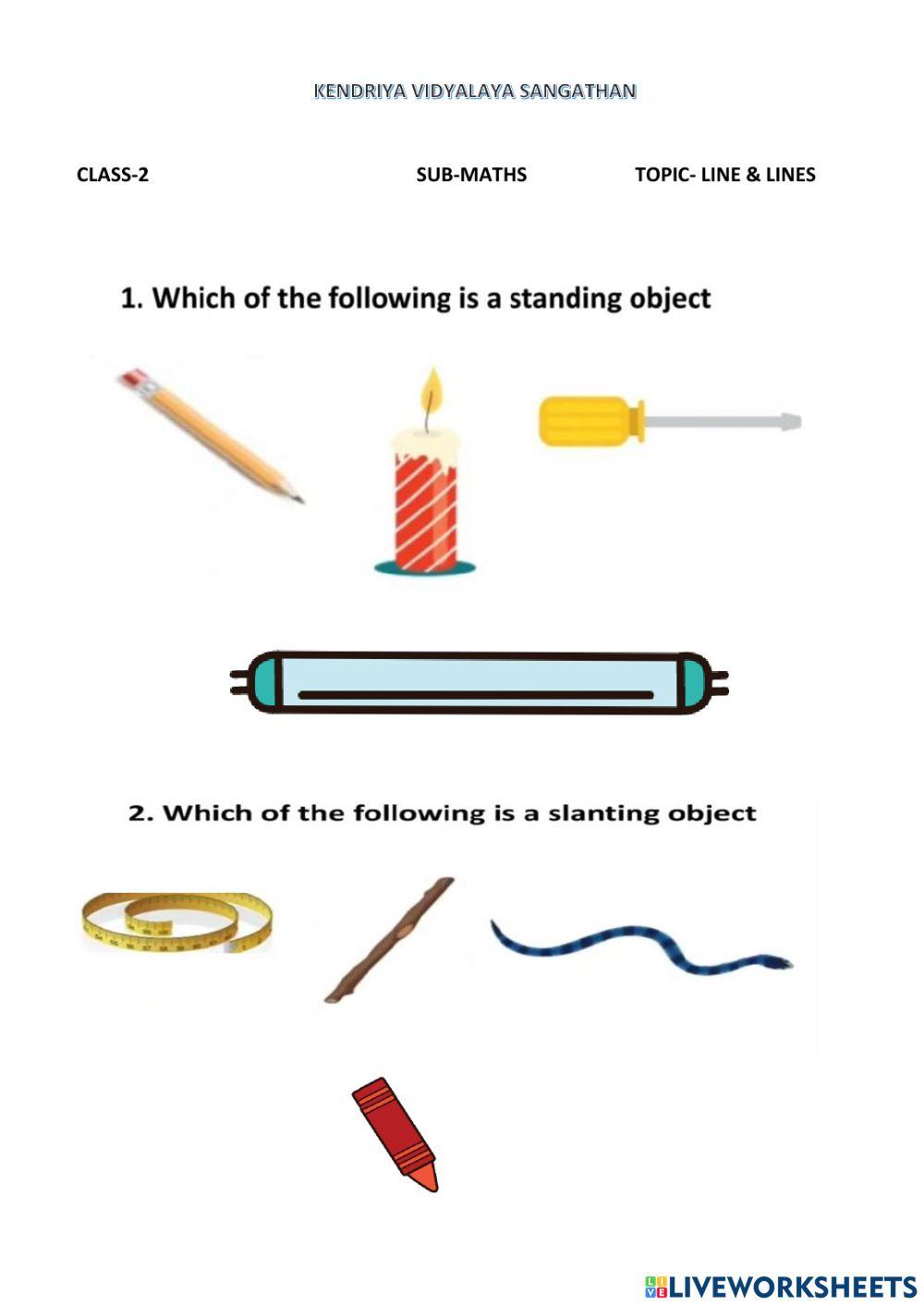 Line and line interactive worksheet | Live Worksheets