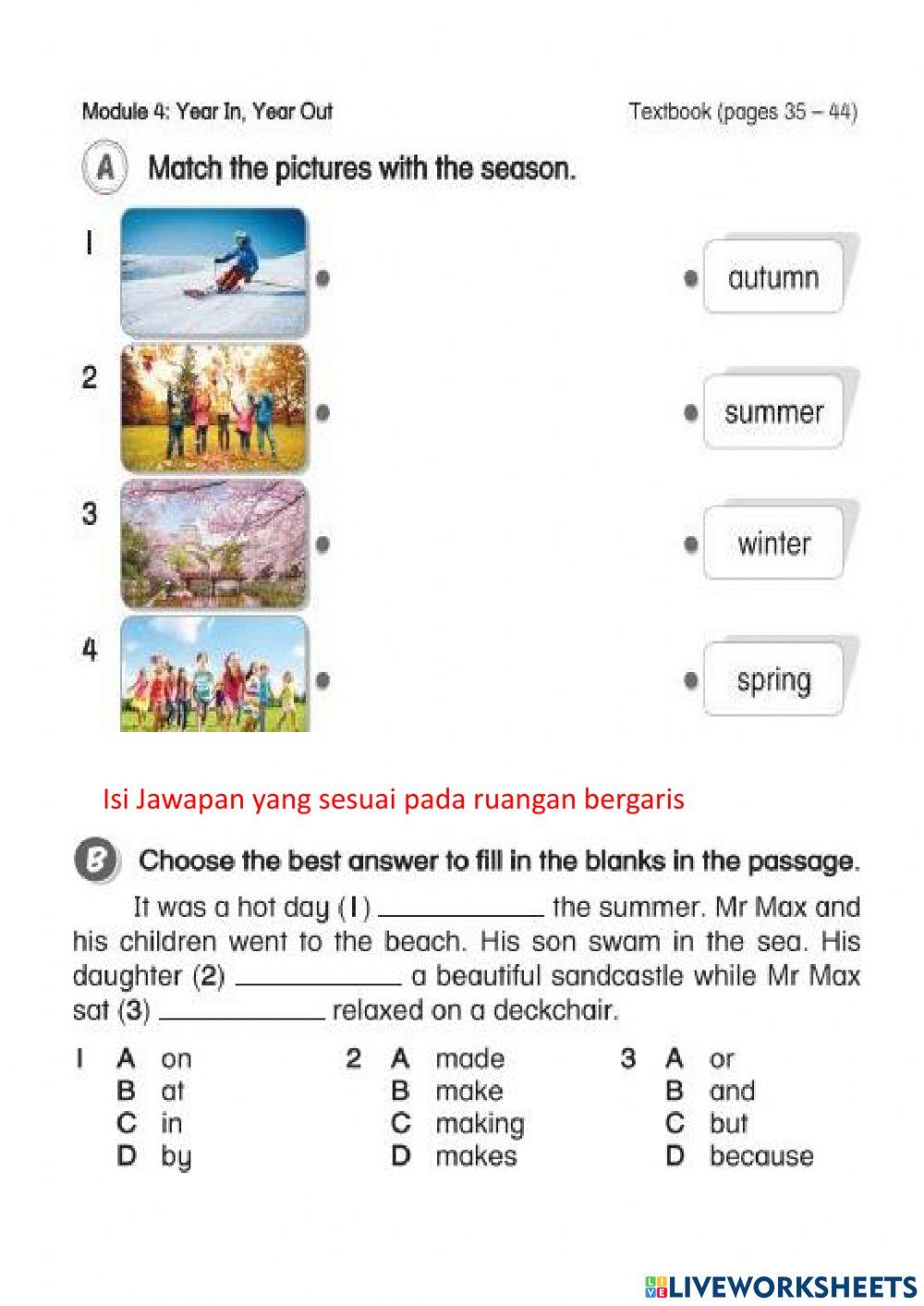 Year 3 Year in Year Out online exercise for | Live Worksheets