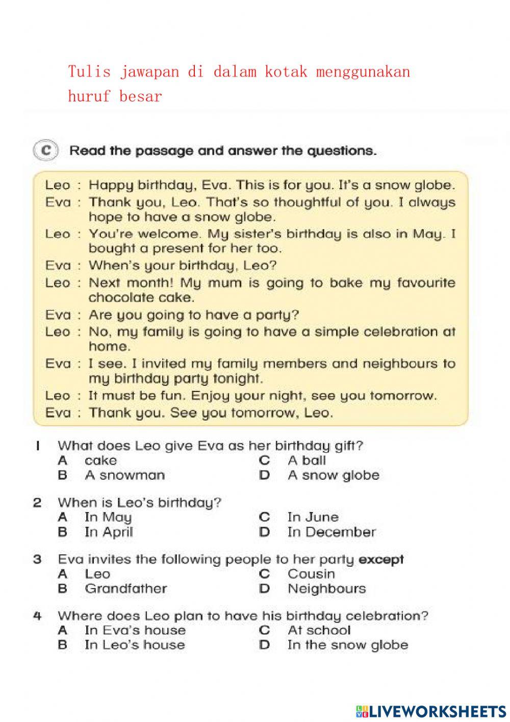 Year 3 Year in Year Out online exercise for | Live Worksheets