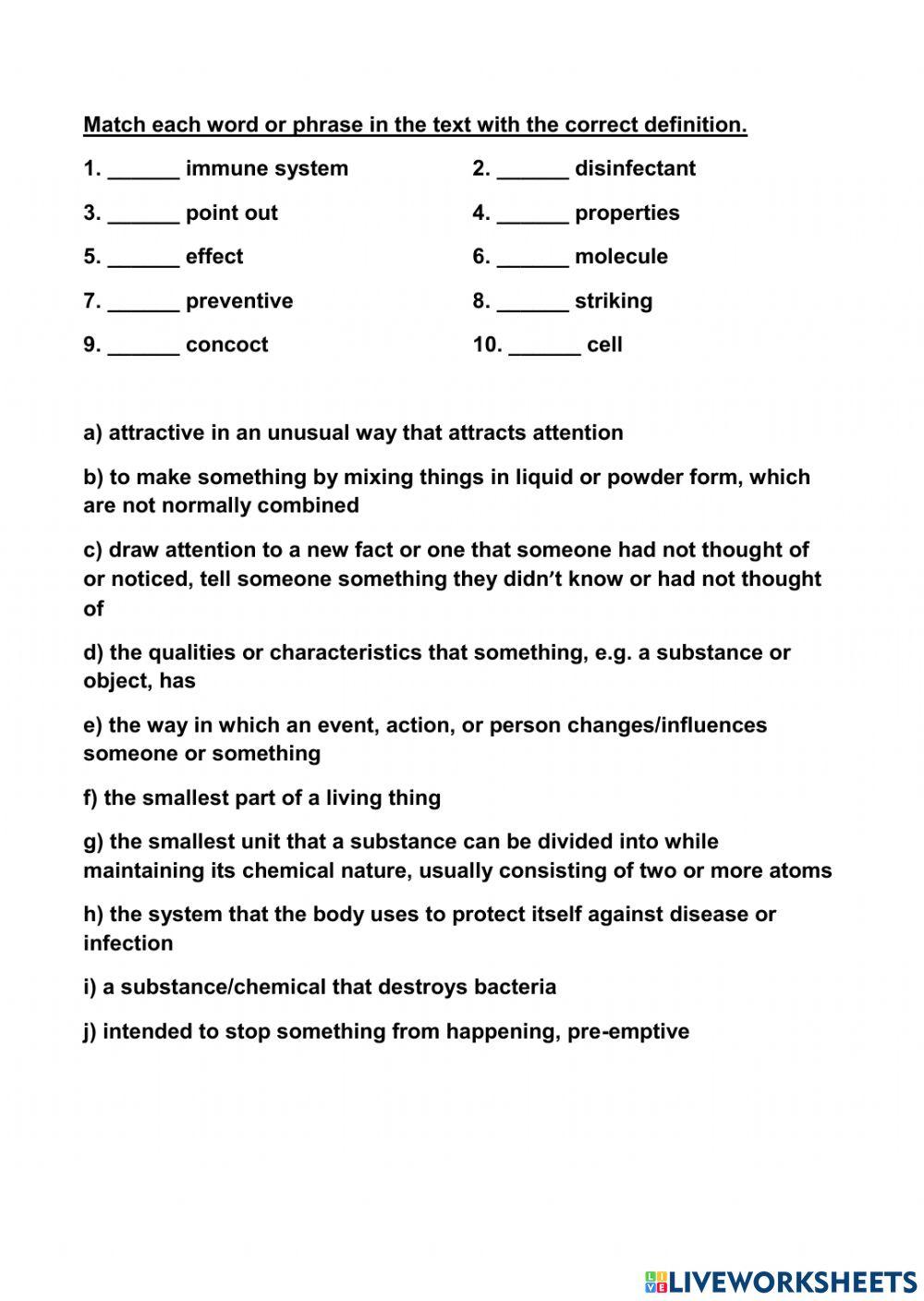 Mega goal 1-Vocab. 06 worksheet | Live Worksheets