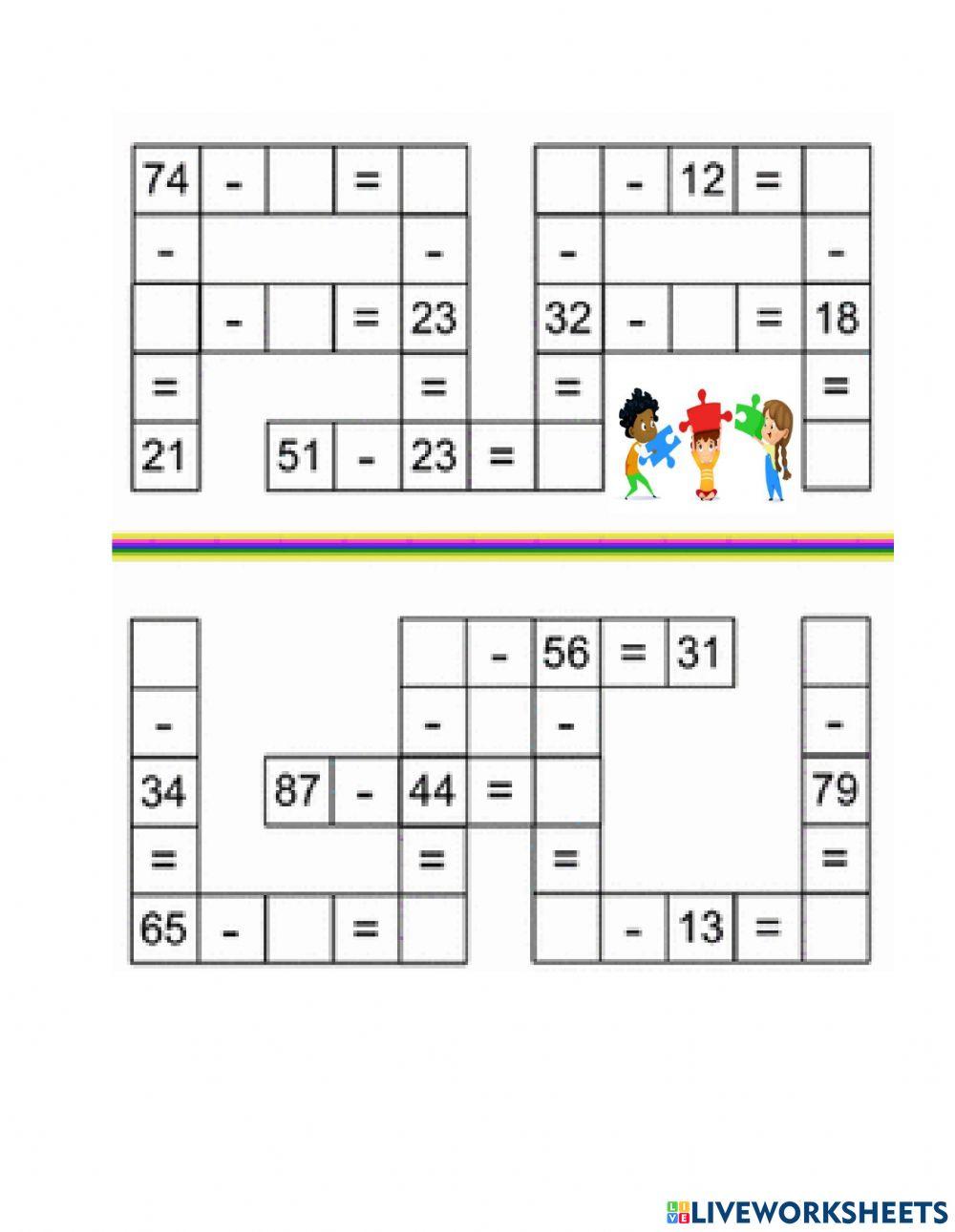 Maths Puzzle Week 44 Wednesday worksheet | Live Worksheets