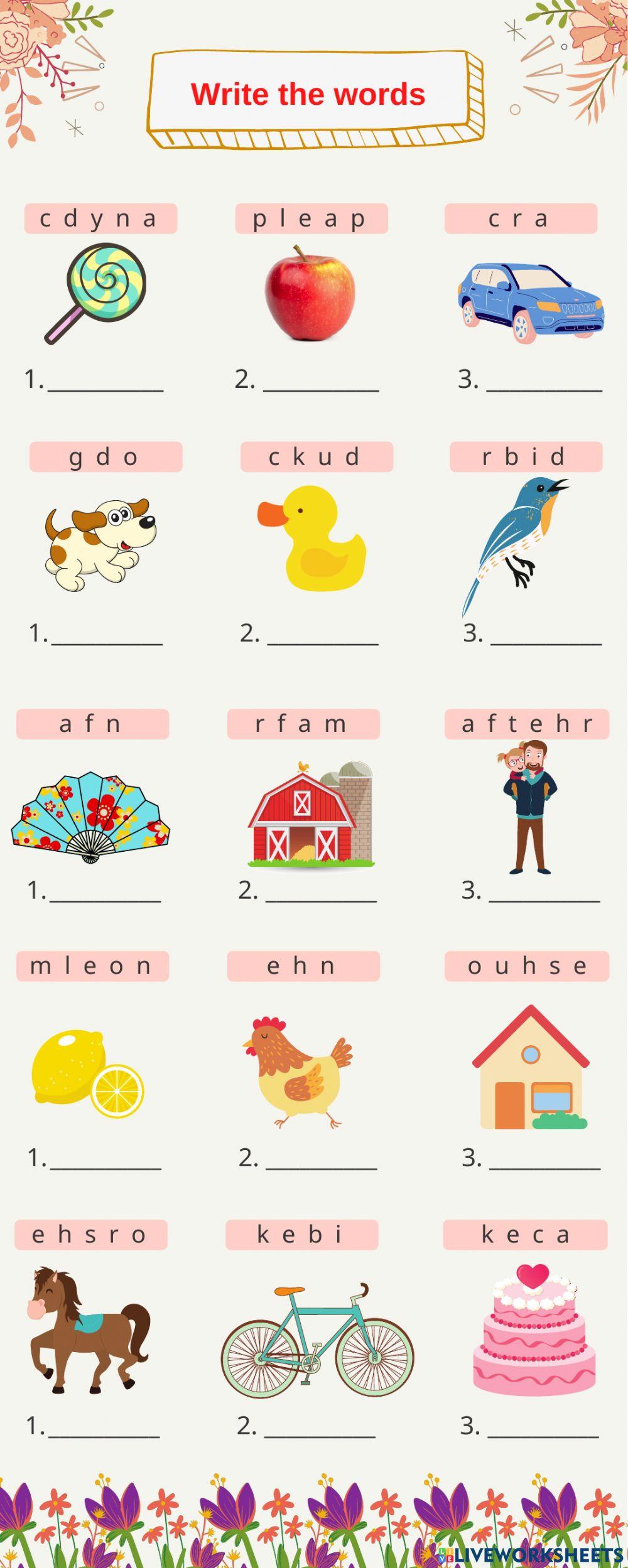 Review english 1 activity | Live Worksheets