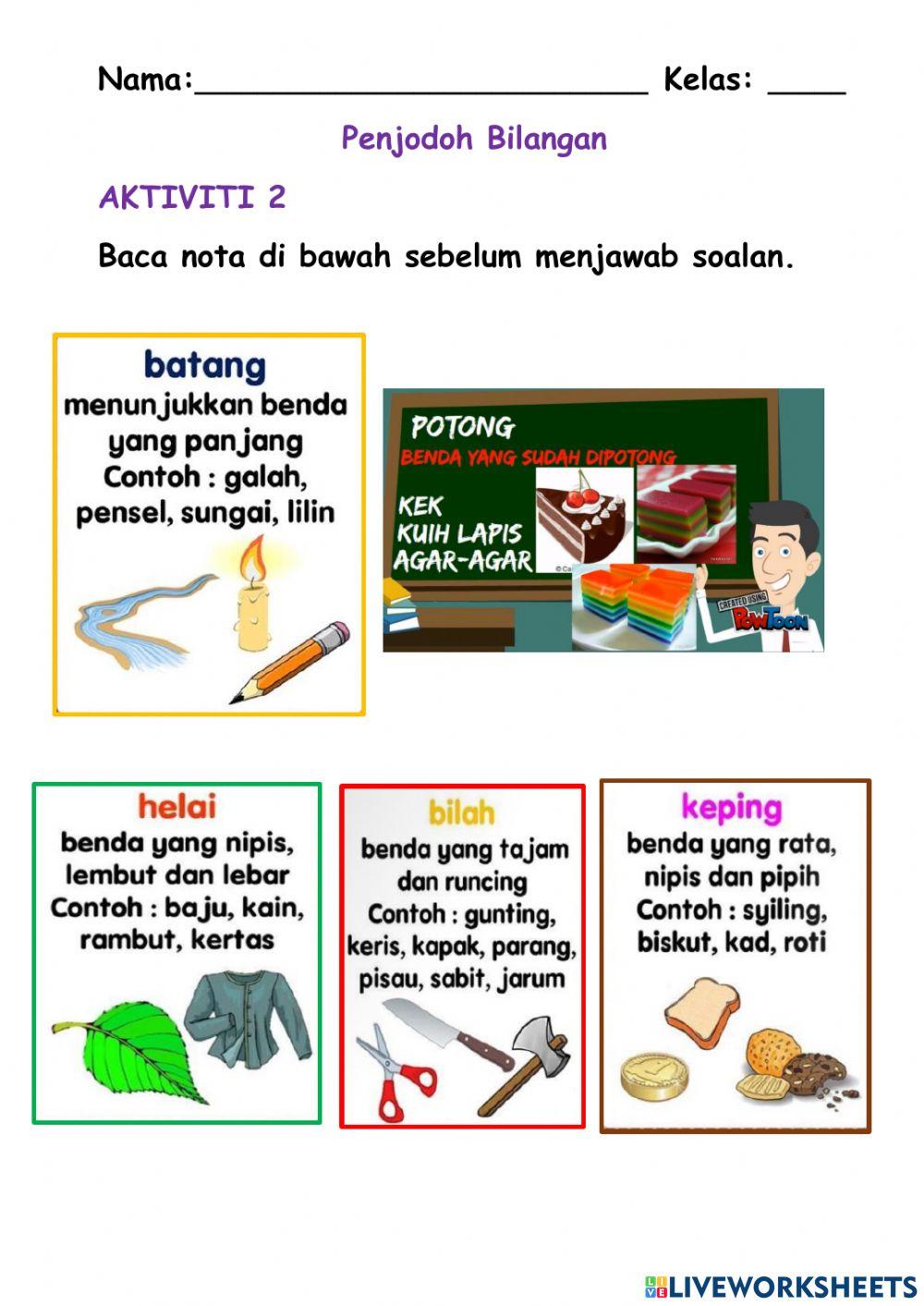 Latihan 3 Penjodoh Bilangan Worksheet Images And Photos Finder Nbkomputer