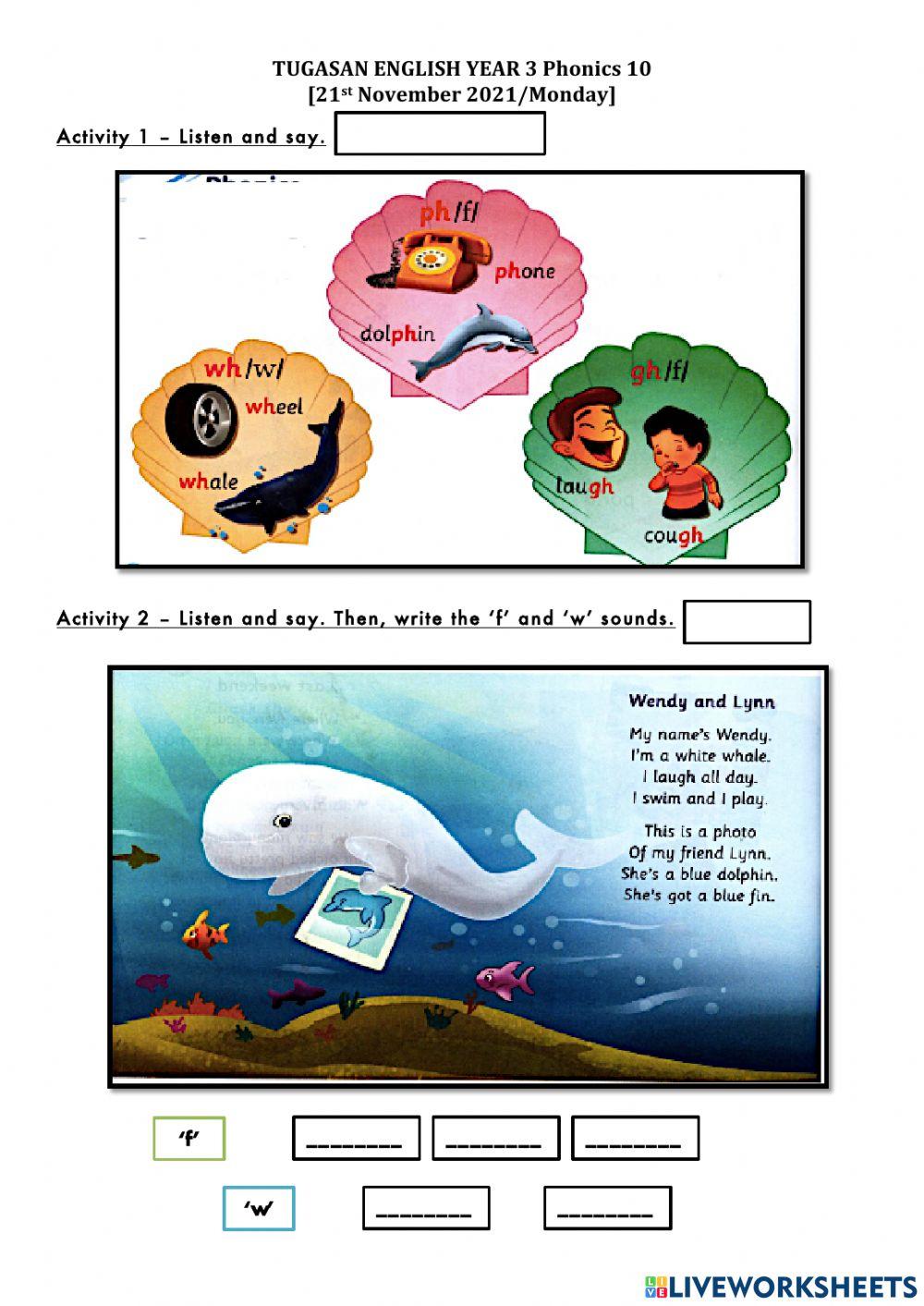 Get Smart Plus 3 - Phonics 10 (Lesson 1) worksheet | Live Worksheets