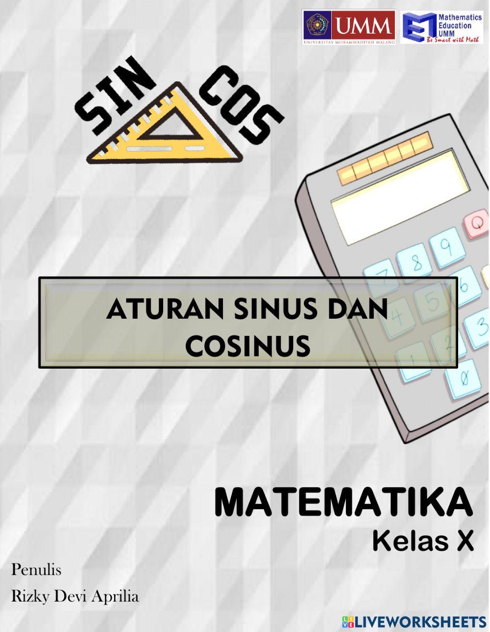 Aturan Sinus dan Cosinus online activity | Live Worksheets