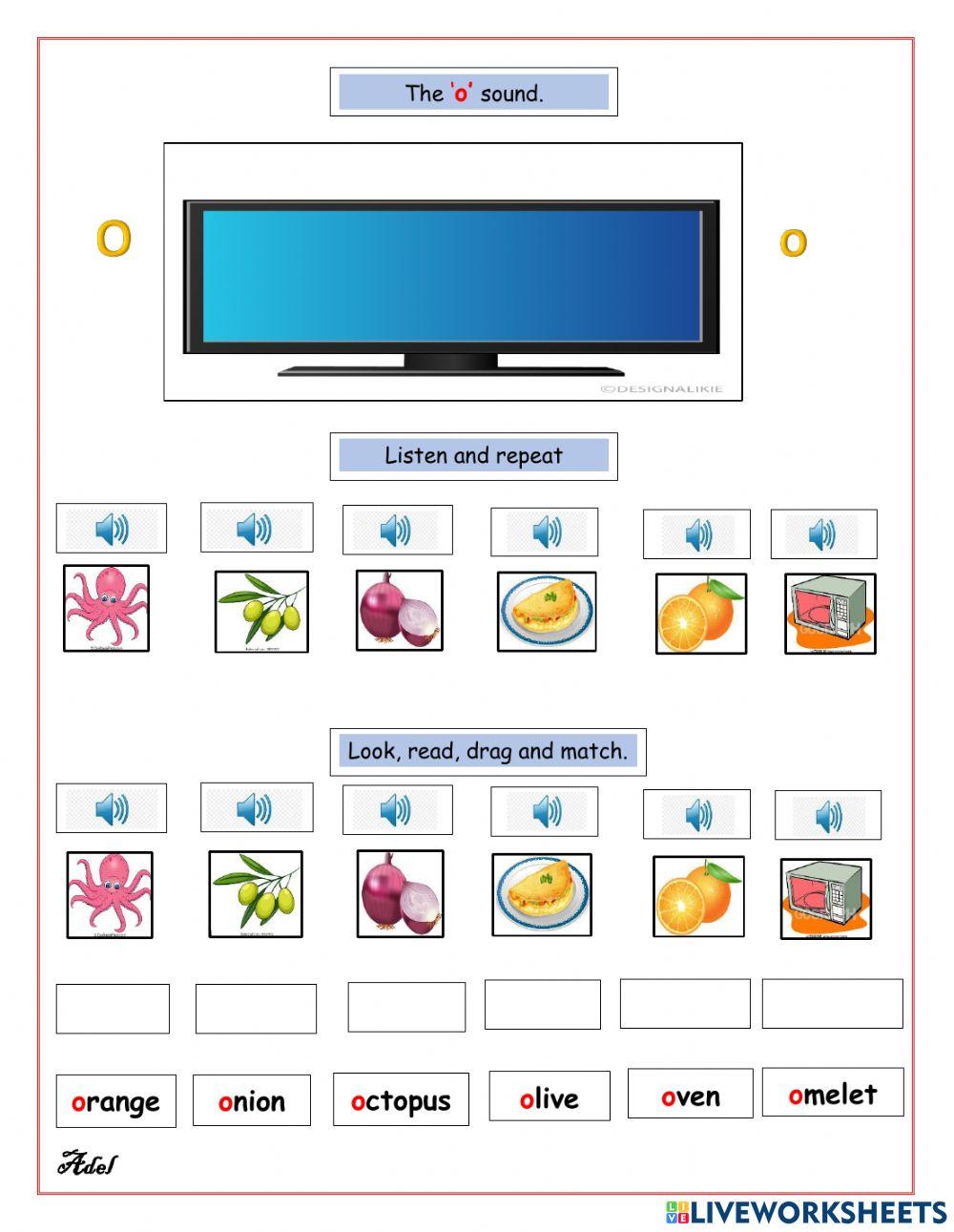 The 'o' sound. online exercise for | Live Worksheets