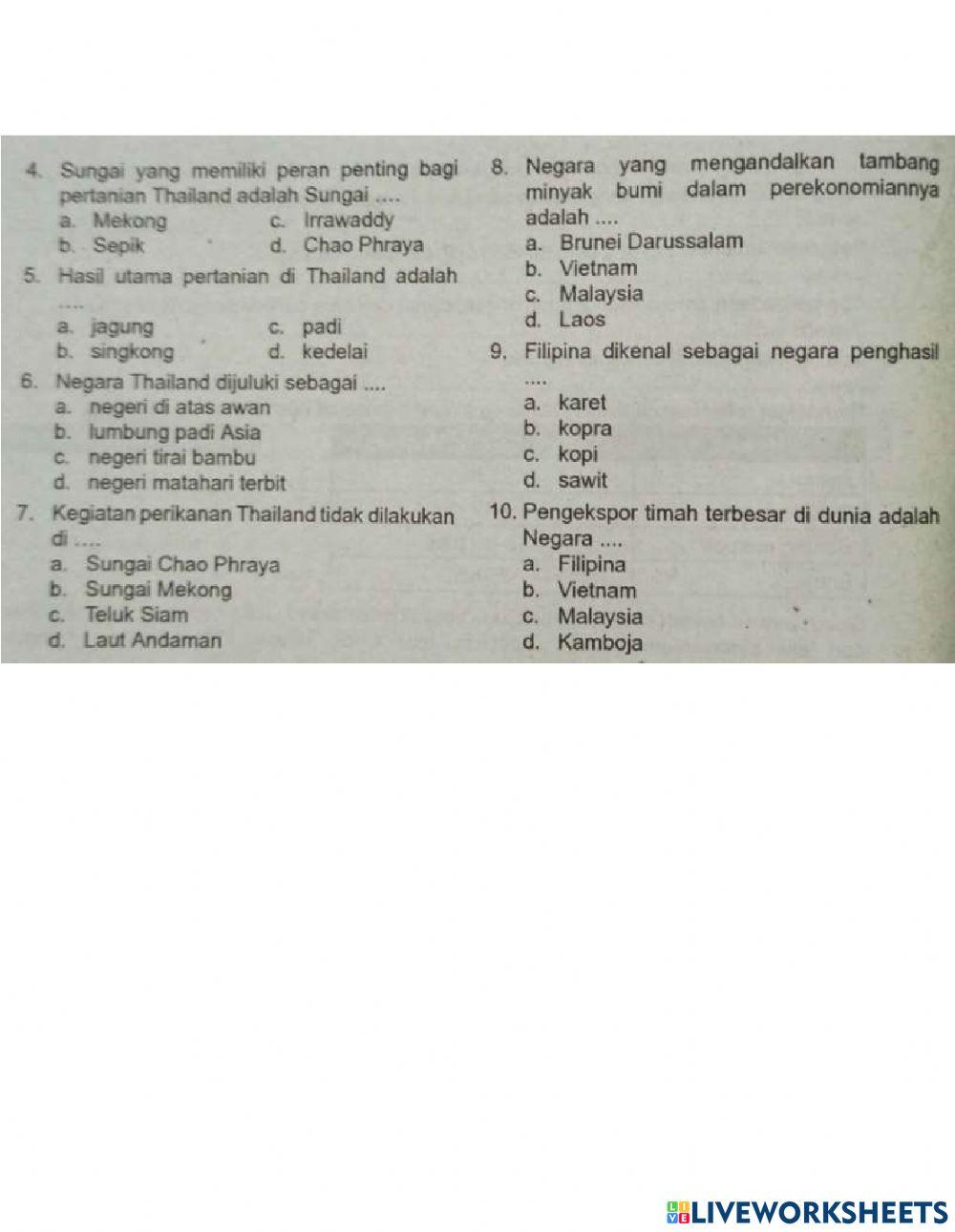 Latihan soal IPS interactive exercise | Live Worksheets