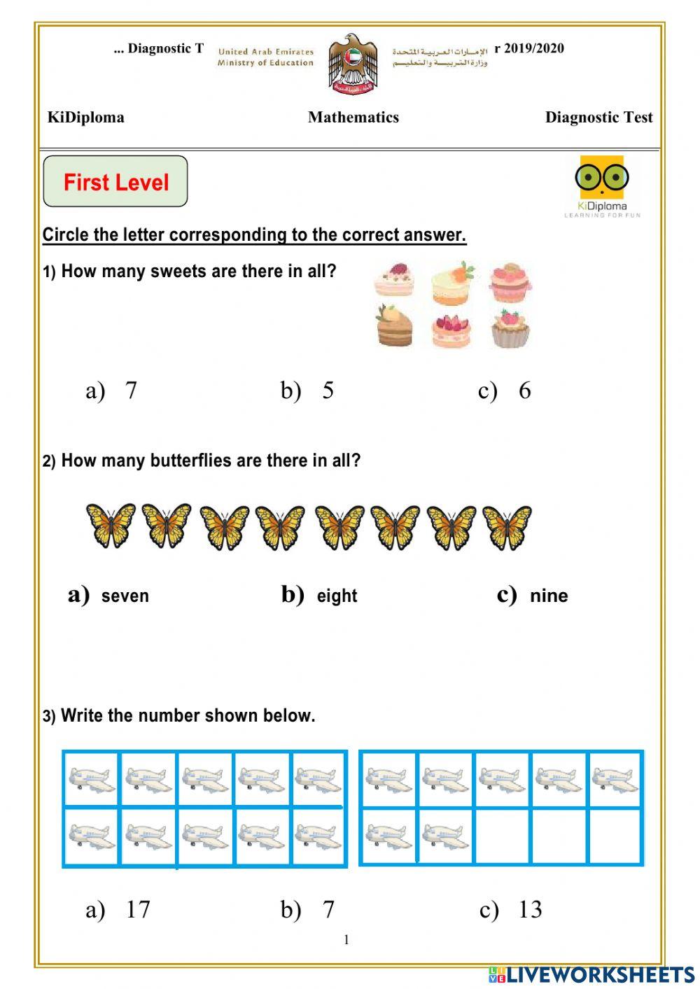 KiDiplomaMaths worksheet | Live Worksheets