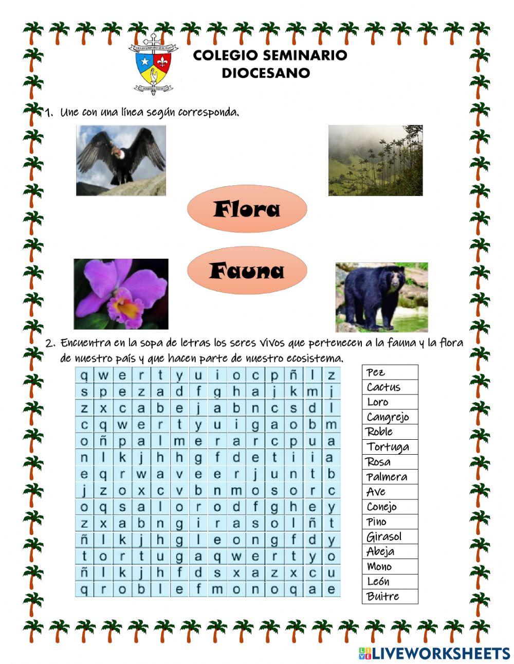 Fauna y Flora | Free Interactive Worksheets | 2598636