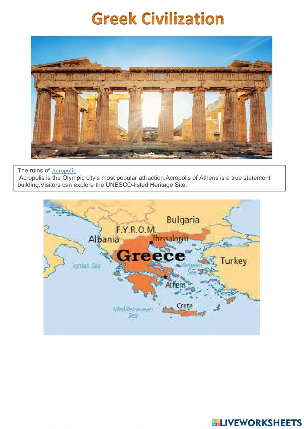 Civilization- Introduction worksheet | Live Worksheets