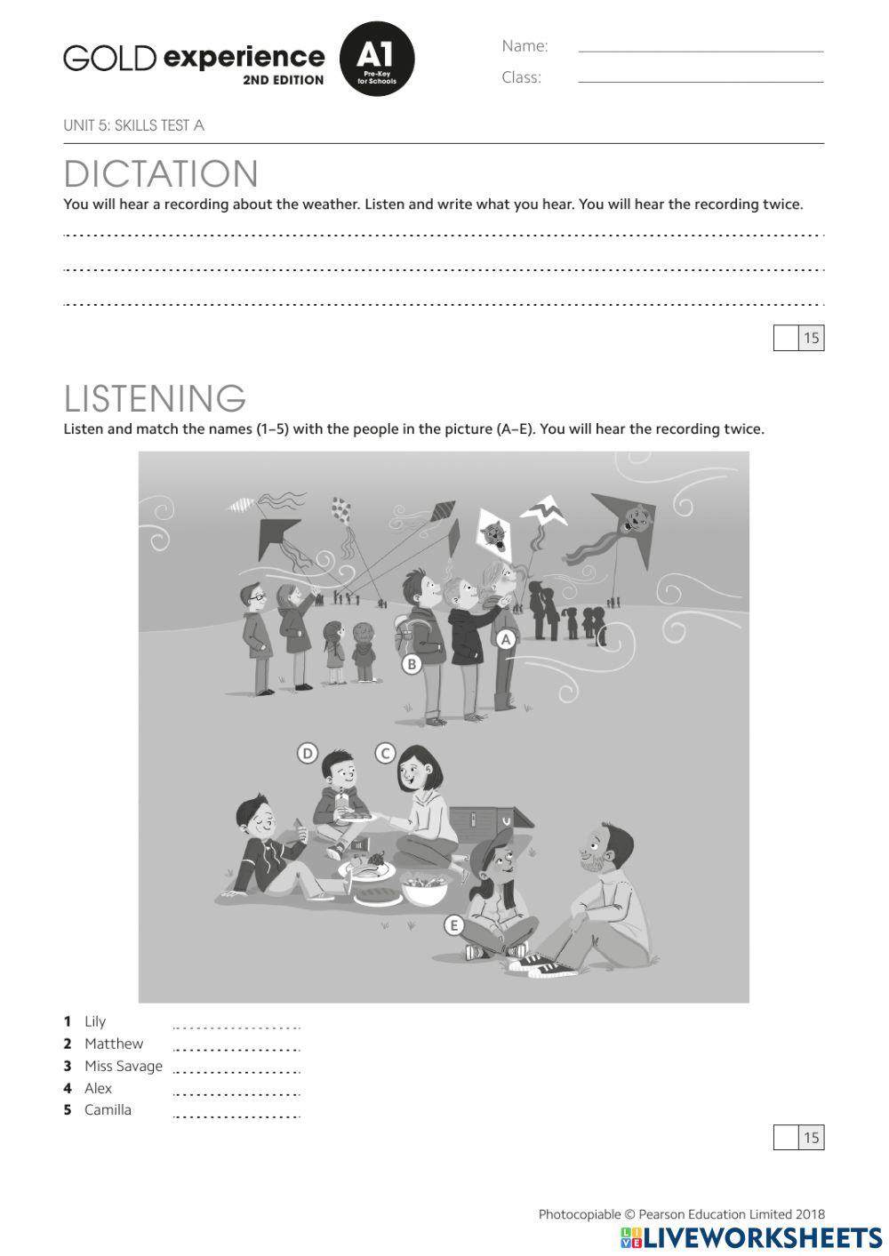 GE-A1-UNIT-5 online exercise for | Live Worksheets