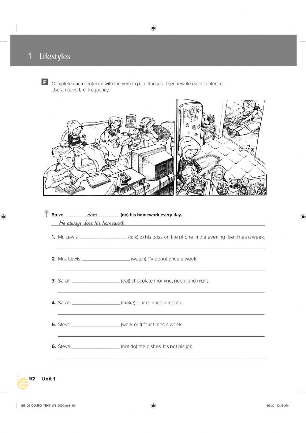 Super Goal 5 Work Book Unit 1 worksheet | Live Worksheets