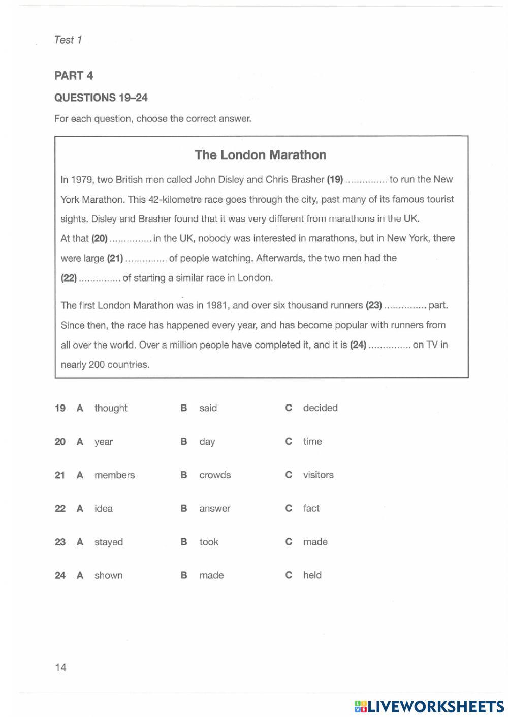 4178376 | Key-1-A2-reading-Test 1 | a2practicetest10