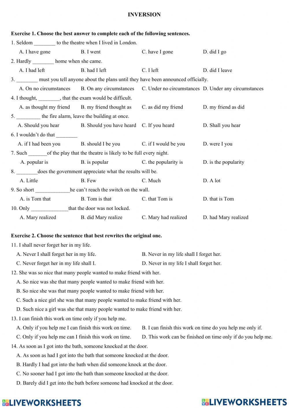 1667987 | Grade 12- Inversion | moonenglish123